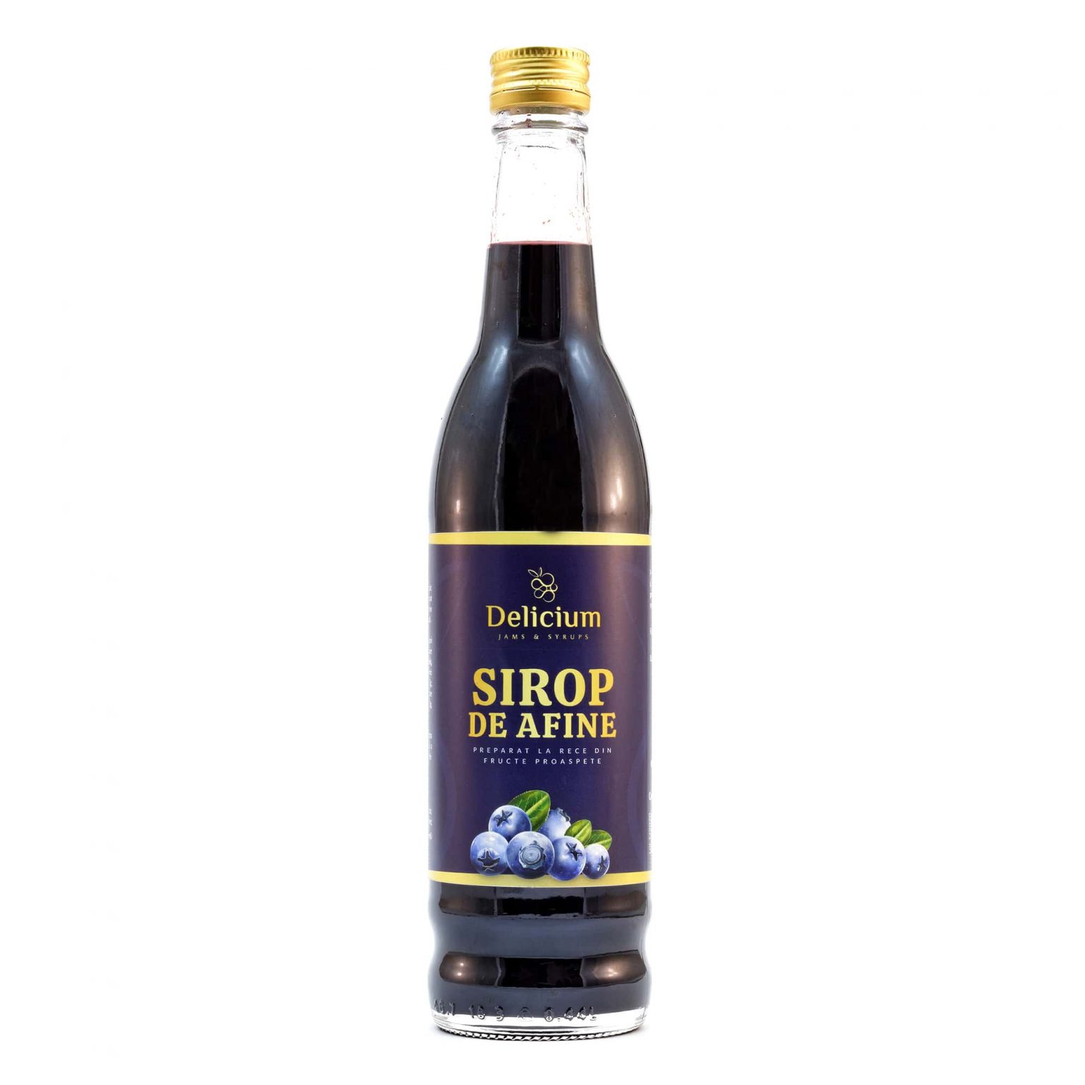 Sirop de afine preparat la rece 440ml - Delicium - Jams and syrups