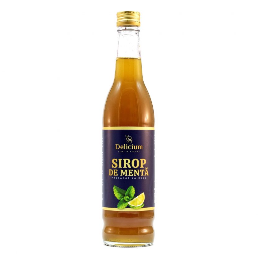 Sirop de mentă preparat la rece 440ml - Delicium - Jams and syrups